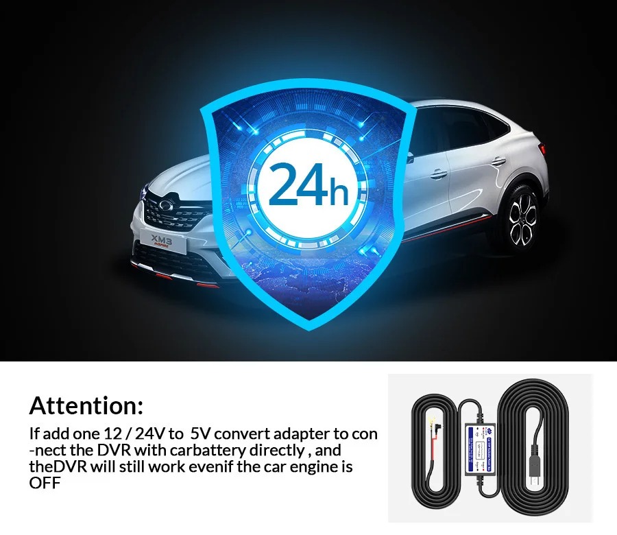 Car front & rear driving recorder Full HD 1080P with night vision car ...