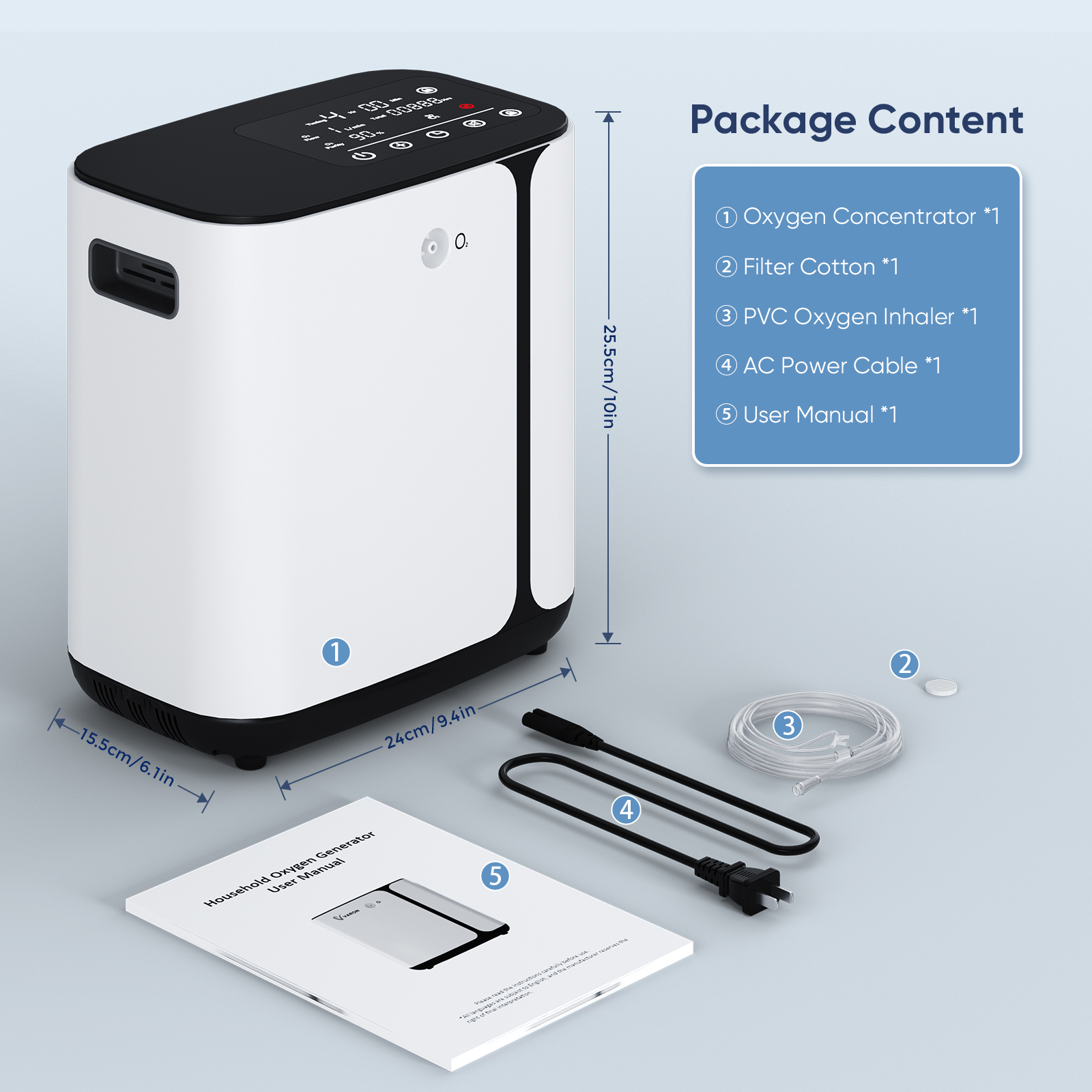 ⭐Local Warehouse+COD⭐ 1L-6L Home Oxygen Concentrator Touch Screen ...