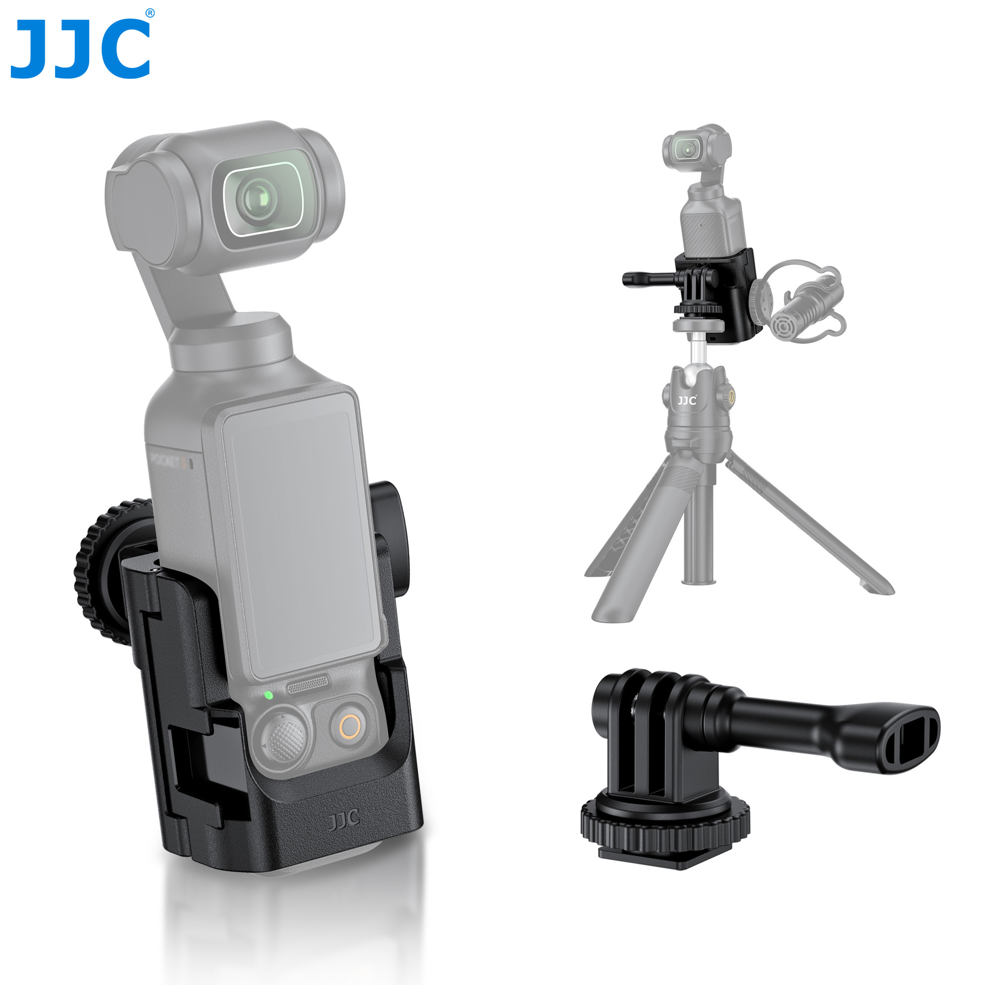 JJC Expansion Adapter for DJI Osmo Pocket 3 Camera, with Hot Shoe ...