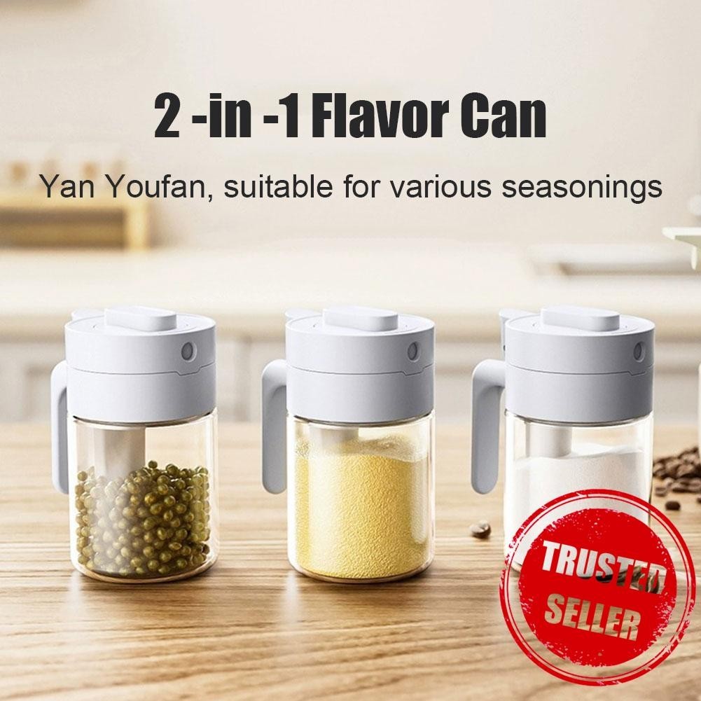 ACE HOMEACE 2 in 1 Household kitchen Glass Spice Bottle Spoon ...
