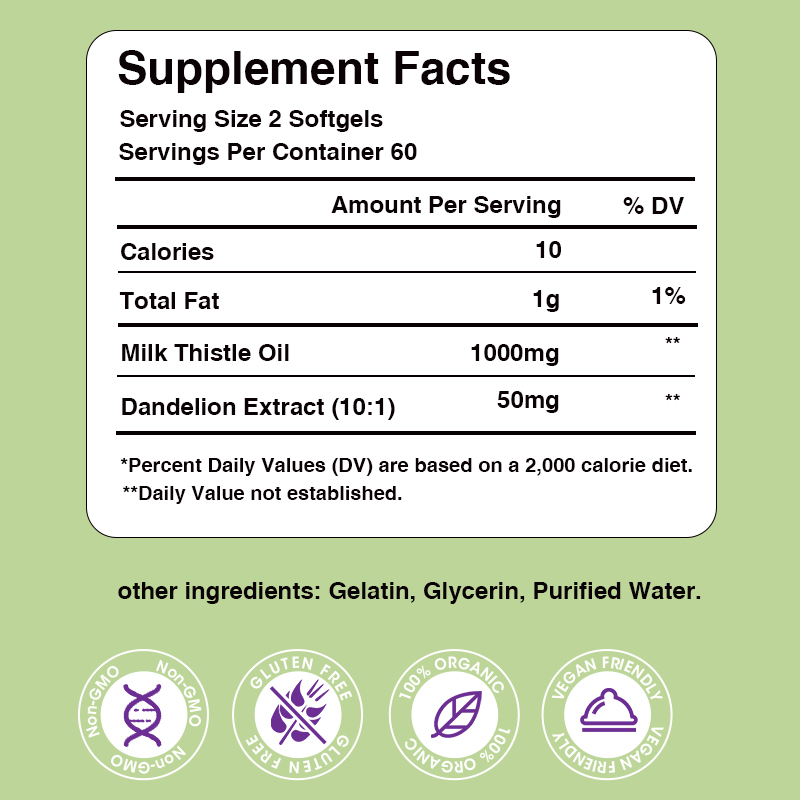 VitaKit Milk thistle capsules 1000mg. Selenium extract, Marian, and ...