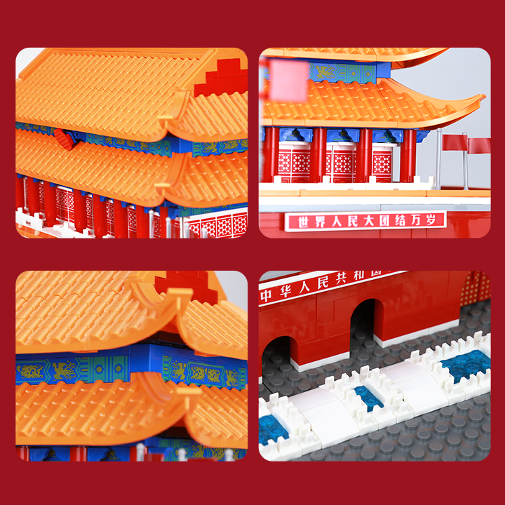 Chinese Imperial Palace Tiananmen Gate Building Blocks 770 Pcs WANGE ...