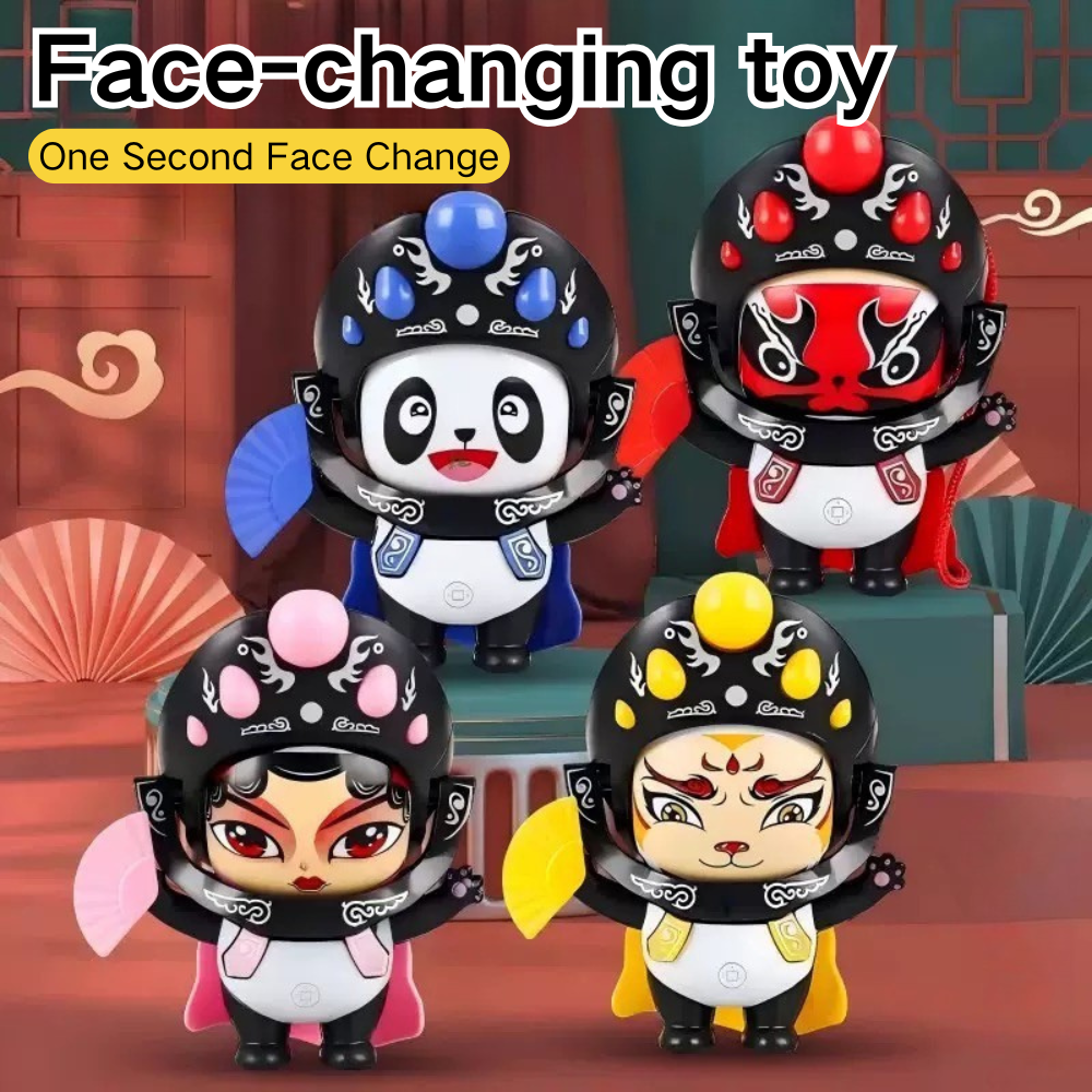 Panda Face-changing Doll Five Facial Expressions Figure Toys Keyring ...