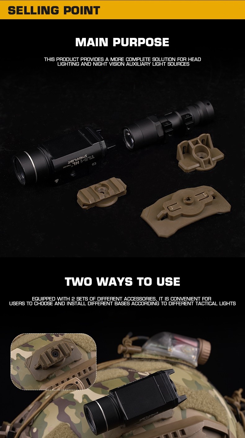 Universal helmet tactical headlight night vision can be mounted with a ...
