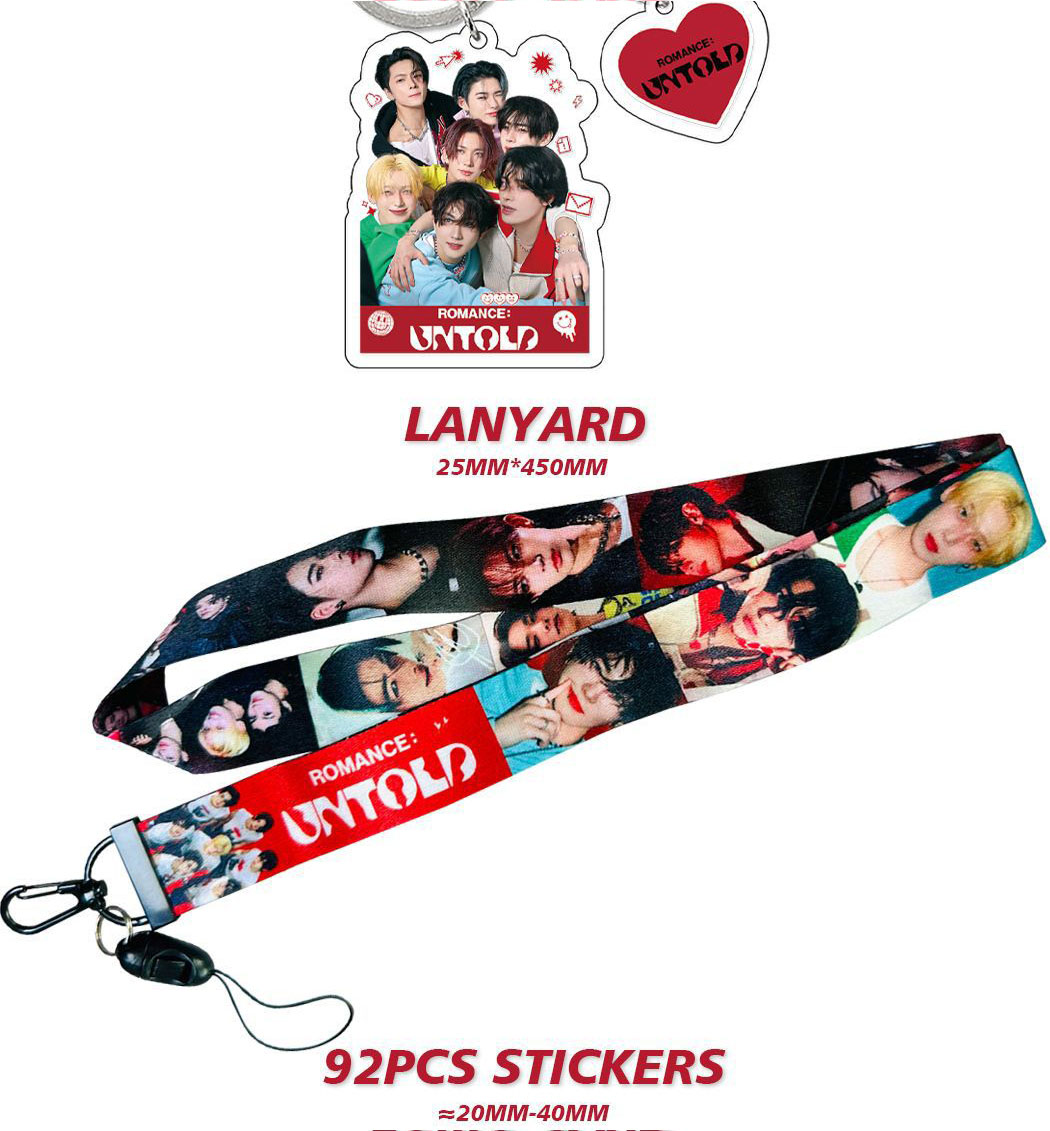 Merchandise Keychain Sticker Gift Box Lanyard Transparent Card Set ...