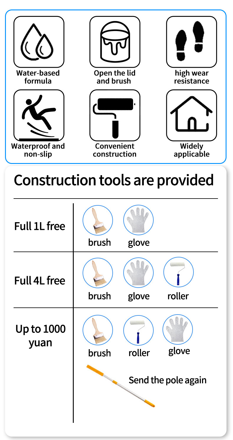 free gift tools,3 in 1 nti slip floor paint,Anti-slip, anti-pressure ...