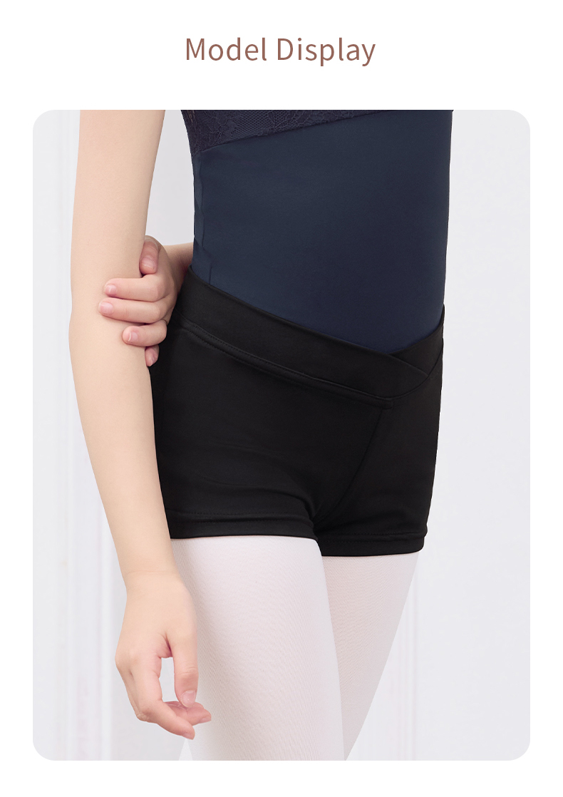 Girl Ballet Ultra-Short Shorts Black Elastic Waist Kids Children Dance ...