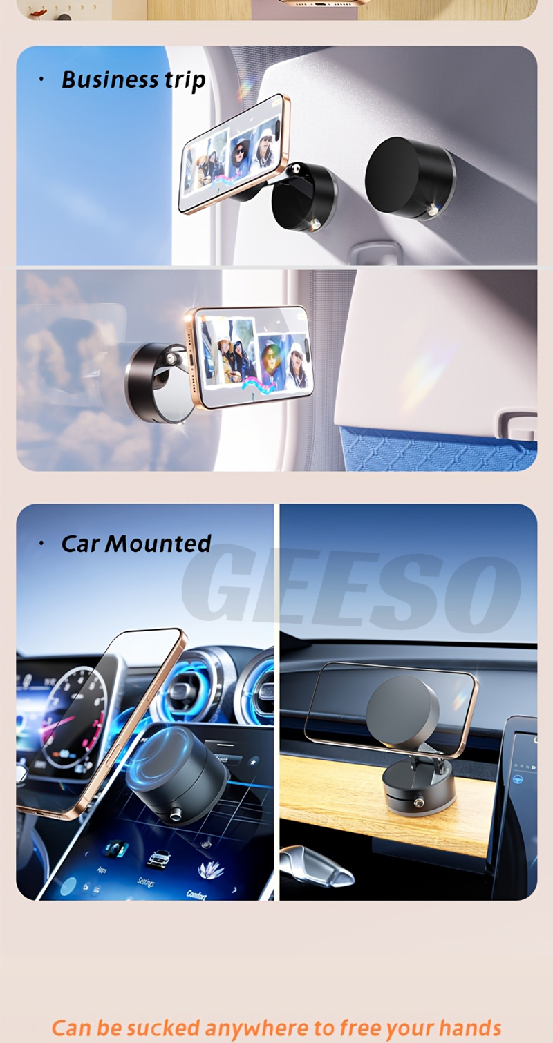 GEESO A2 Vacuum Magnetic Suction Cup Folding Swivel Stand Double-sided ...