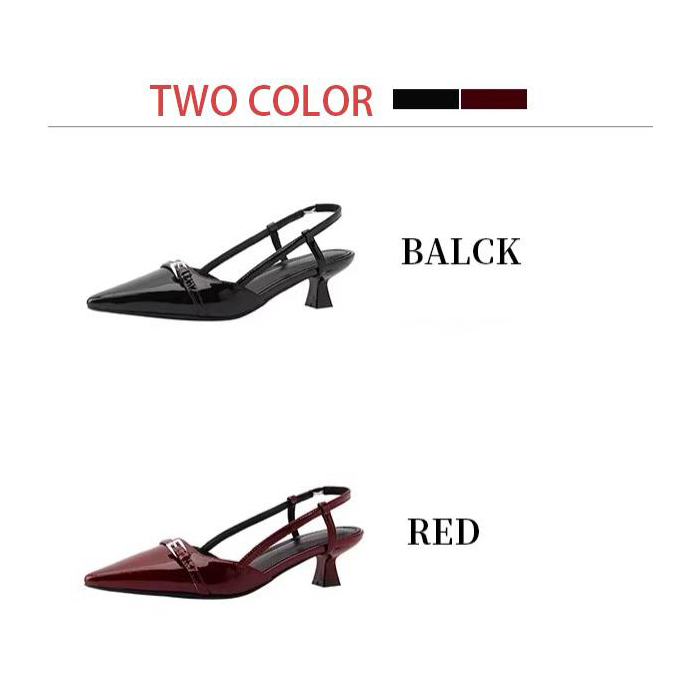 New Style Heels for Women Sharp Pointed Casual Heel Lightweight Retro ...