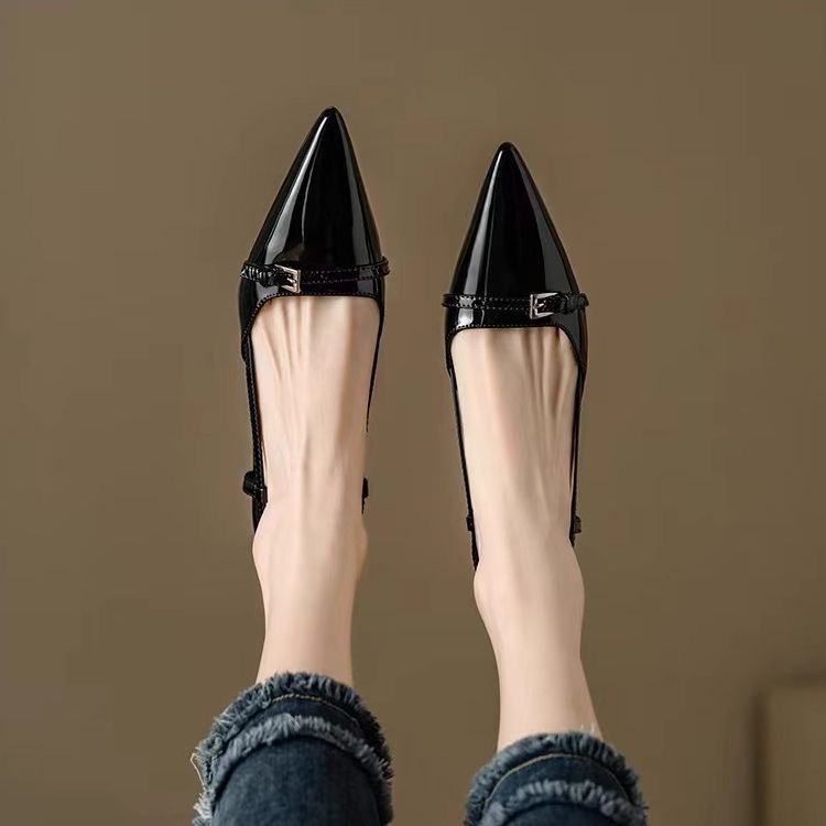 New Style Heels for Women Sharp Pointed Casual Heel Lightweight Retro ...