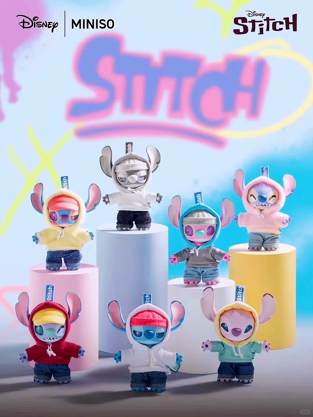 MINISO Stitch GenZ Street Series Blind Box Trendy Cute Doll Pendant ...