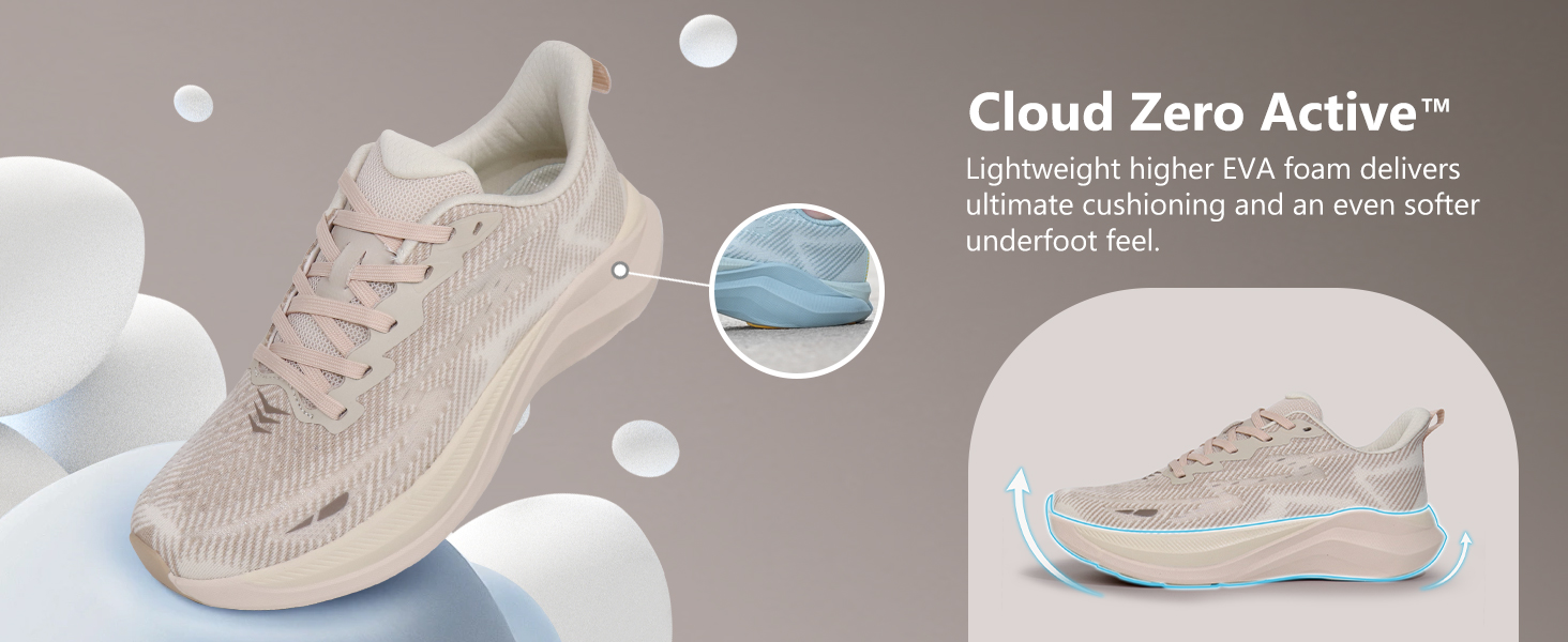 Hawkwell Men's Cloud Zero Active Cushion Breathable Walking Running Gym ...