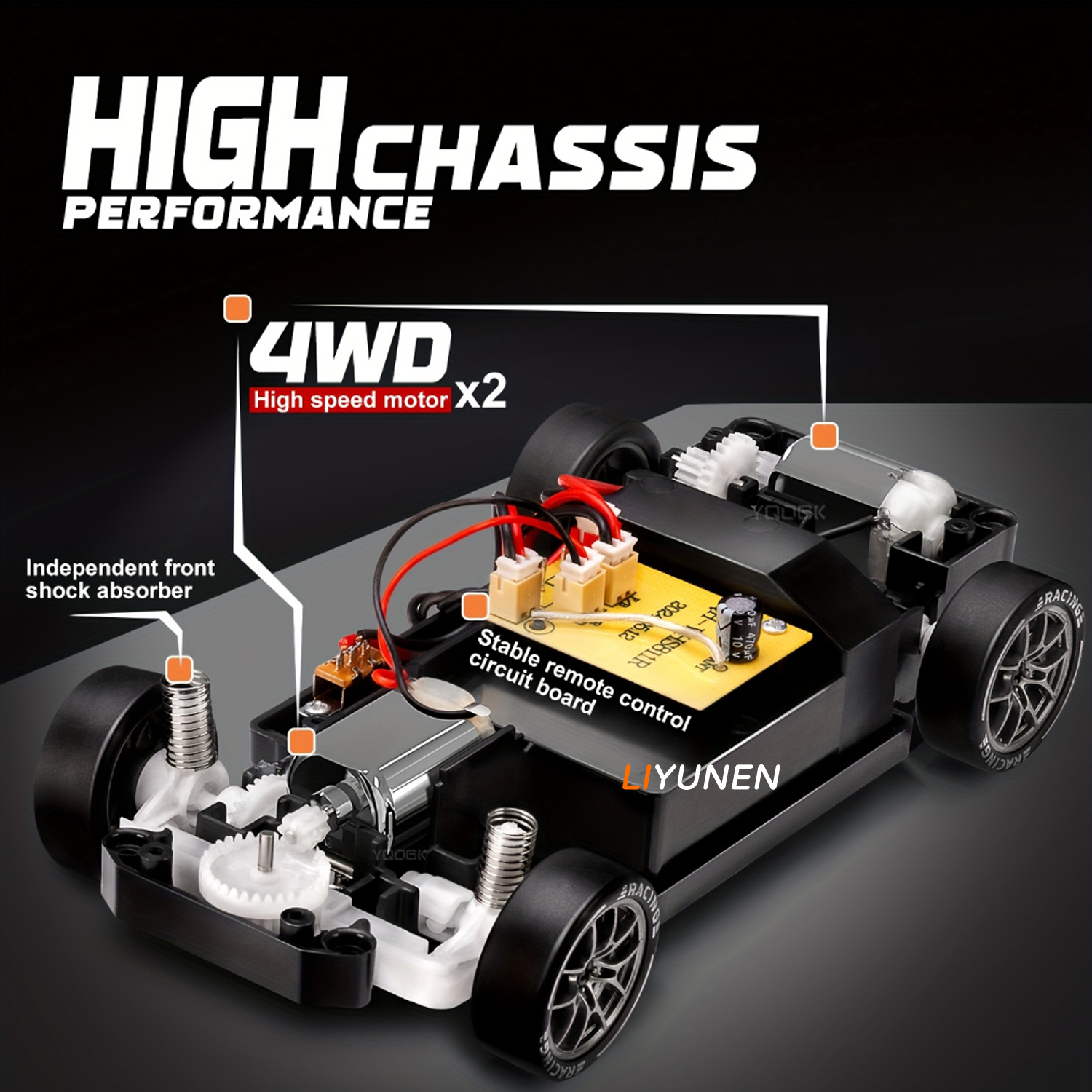 Limited Edition 4WD RC Drift 993 Racing Car Proportional Throttle ...