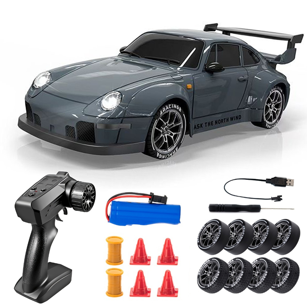 Limited Edition Liquid Silver 4WD RC Drift 993 Car Half Proportional ...