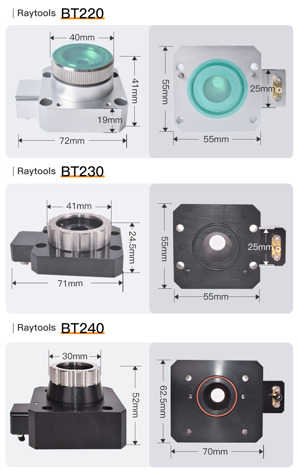 Startnow Raytools Laser Sensor Connector Nozzle Holder Part BT210S BT230 for Laser Cutting Head ...