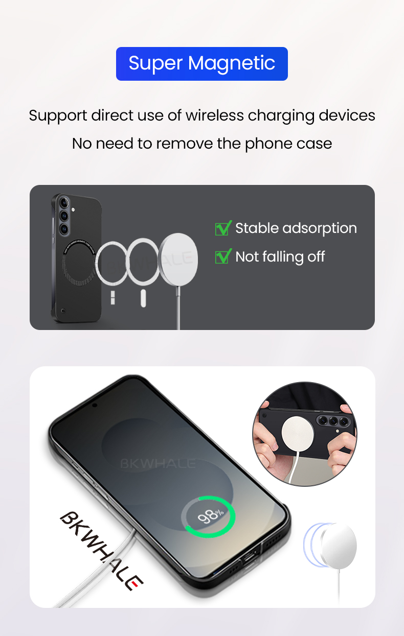 BKWHALE Magnetic Phone Case For Samsung Galaxy S25+ S25 S24 S23 S22 S21 ...