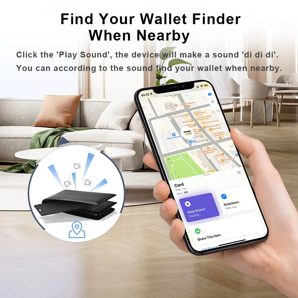 GPS Tracker Location Smart Anti-loss Tag Wallet Tracking Card Ultra ...