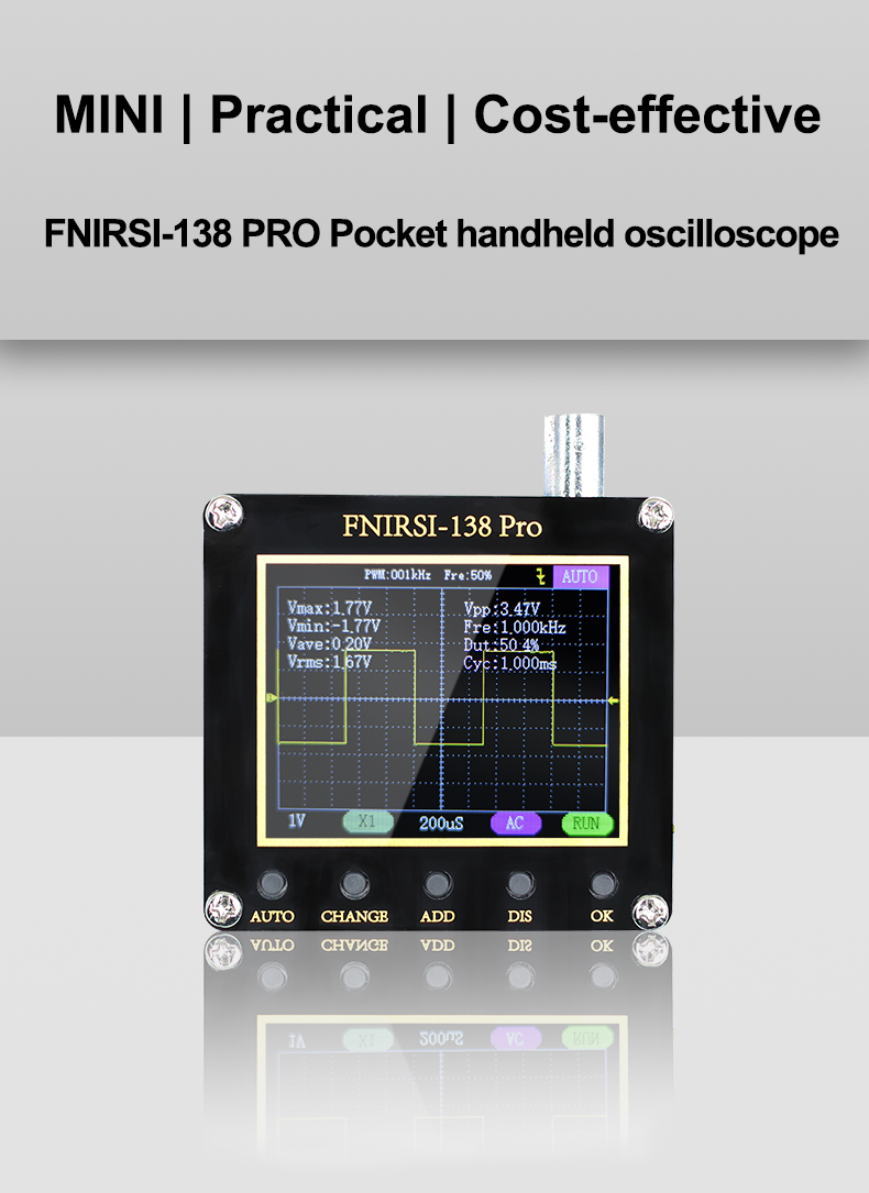 FNIRSI 138pro 800VPP Mini Handheld Digital Oscilloscope Osciloscopio ...