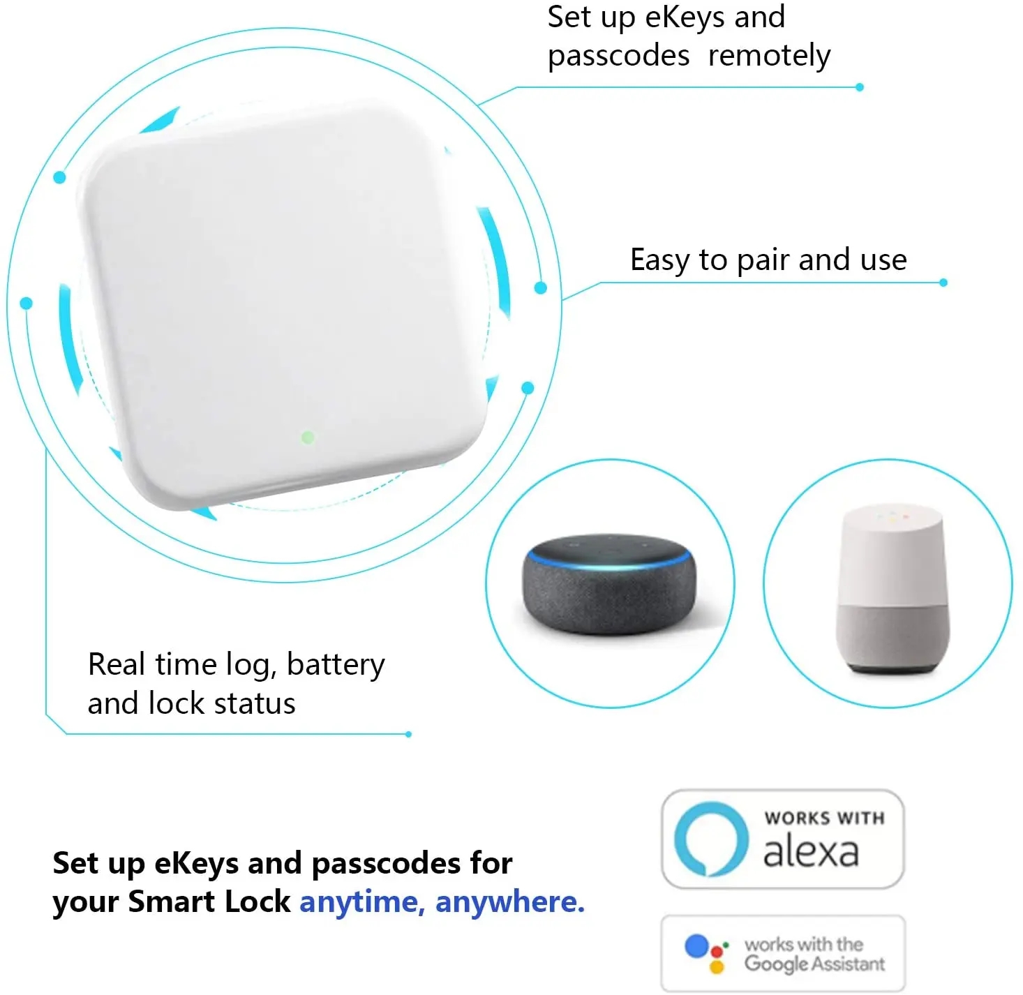 G2 G3 G3P G4 Bluetooth Wifi Gateway Hub of TTLOCK for Smart Home Door ...