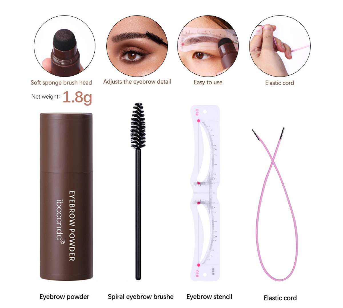 Professional Eyebrow Makeup Stencil Kit, Waterproof & Long-Lasting Brow ...