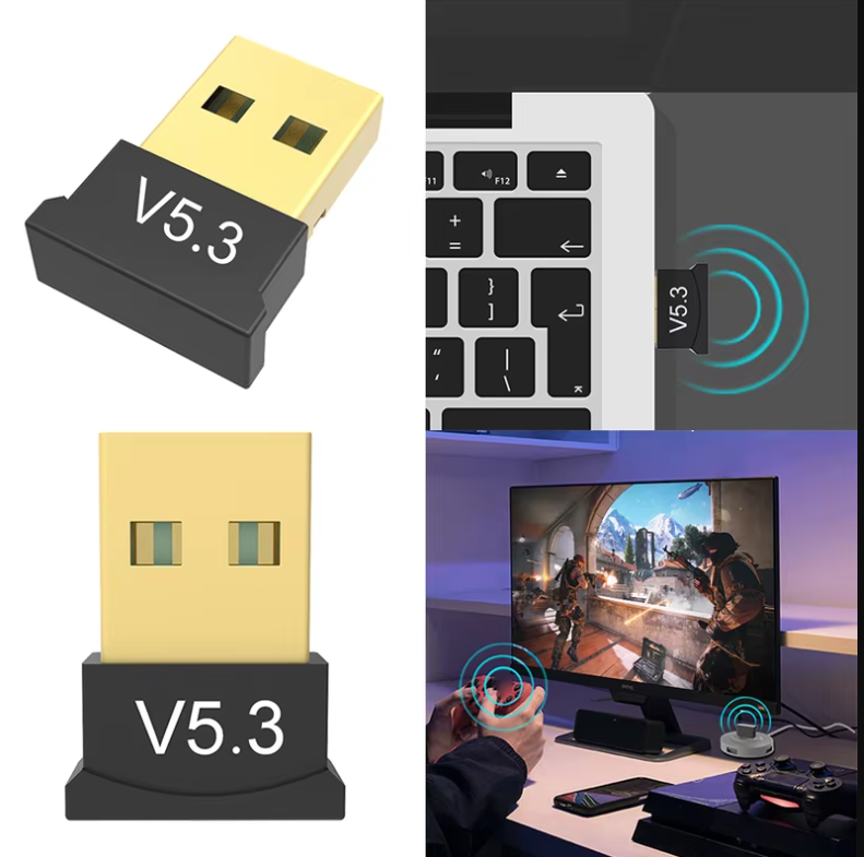 5.3 Bluetooth Adapter USB Receiver for Desktop Laptop Free Drive ...