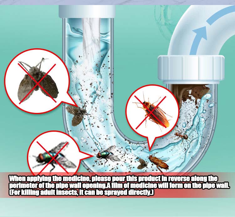 【Malaysia Spot 500ml】Drainage Insecticide Cockroach Repellent Centipede ...