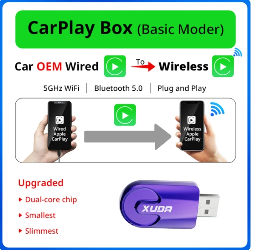 XUDA NEW 2in1 Wireless CarPlay Android Auto Wireless Adapter Smart USB ...