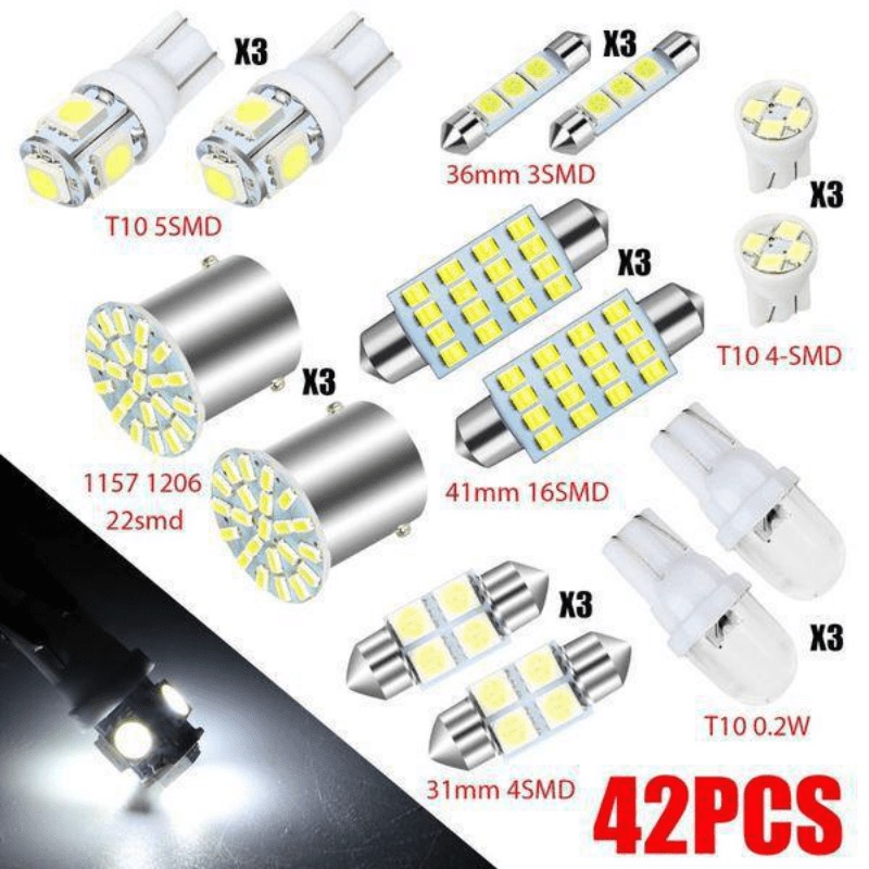 High Quality 48pcs/42/28/24/23/21/20/17/16/14/13PCS/Set T10 Light 1156 ...