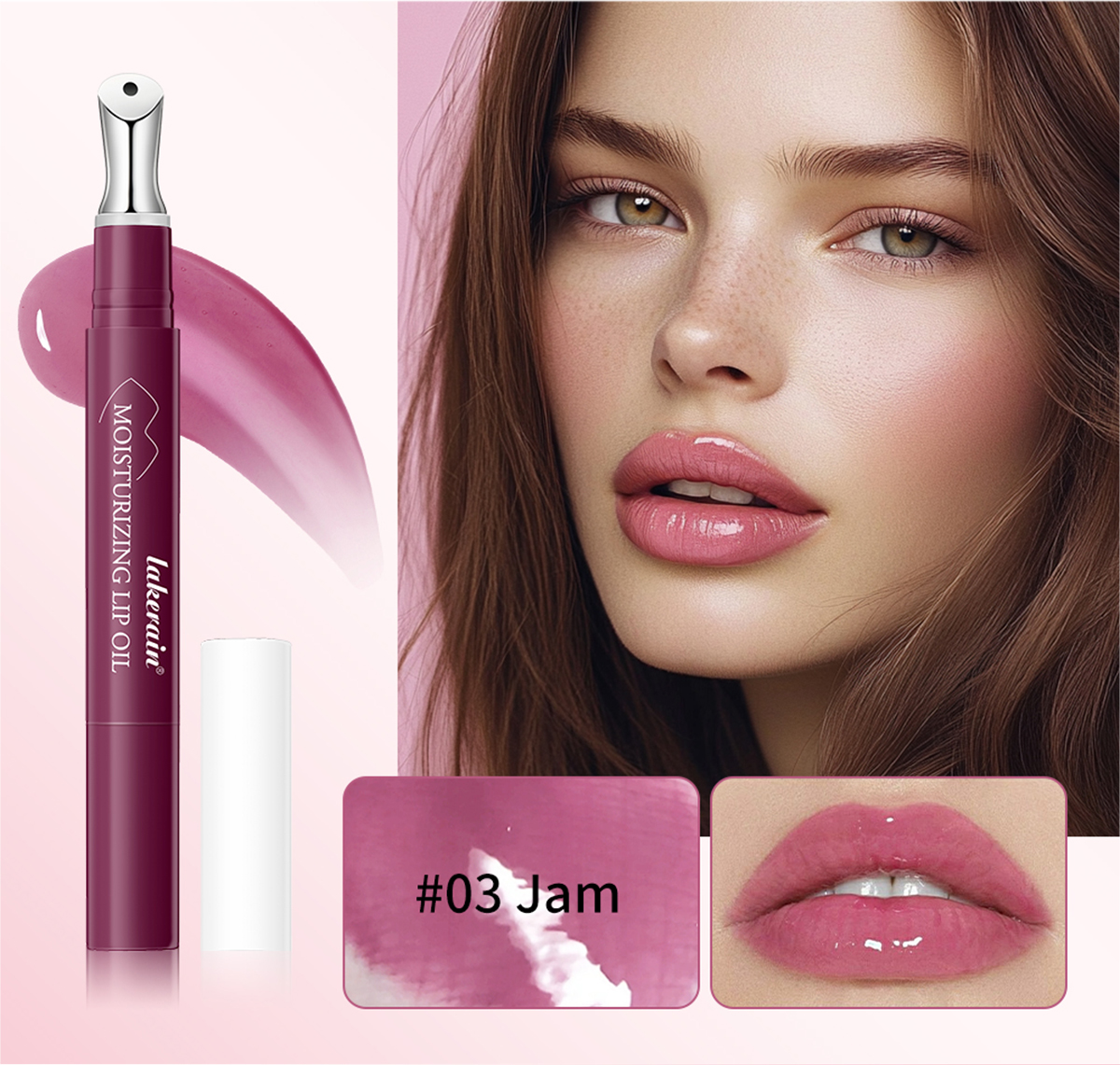 Lakerain Moisturizing Lip Oil Serum, Anti-Cracked Plumping Tinted Lip ...