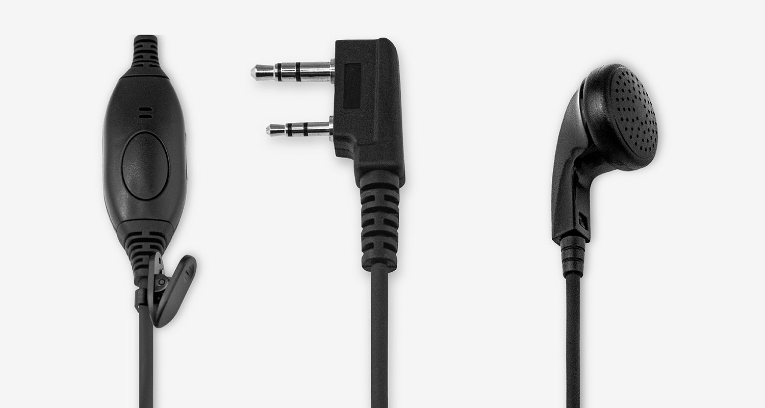 For Kenwood/Baofeng/Wln Walkie Talkie Earphone Headset 2-Pin PTT radios ...