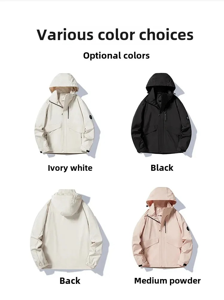 Jeep Spirit Unisex Hiking Jackets Waterproof Women Hooded Windbreaker ...