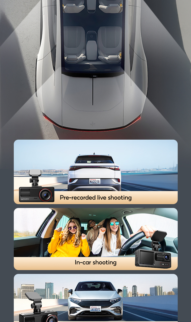 SOARFLY Car Recorder WIFI Night Vision 4K Ultra Dual-Channel Dashcam ...