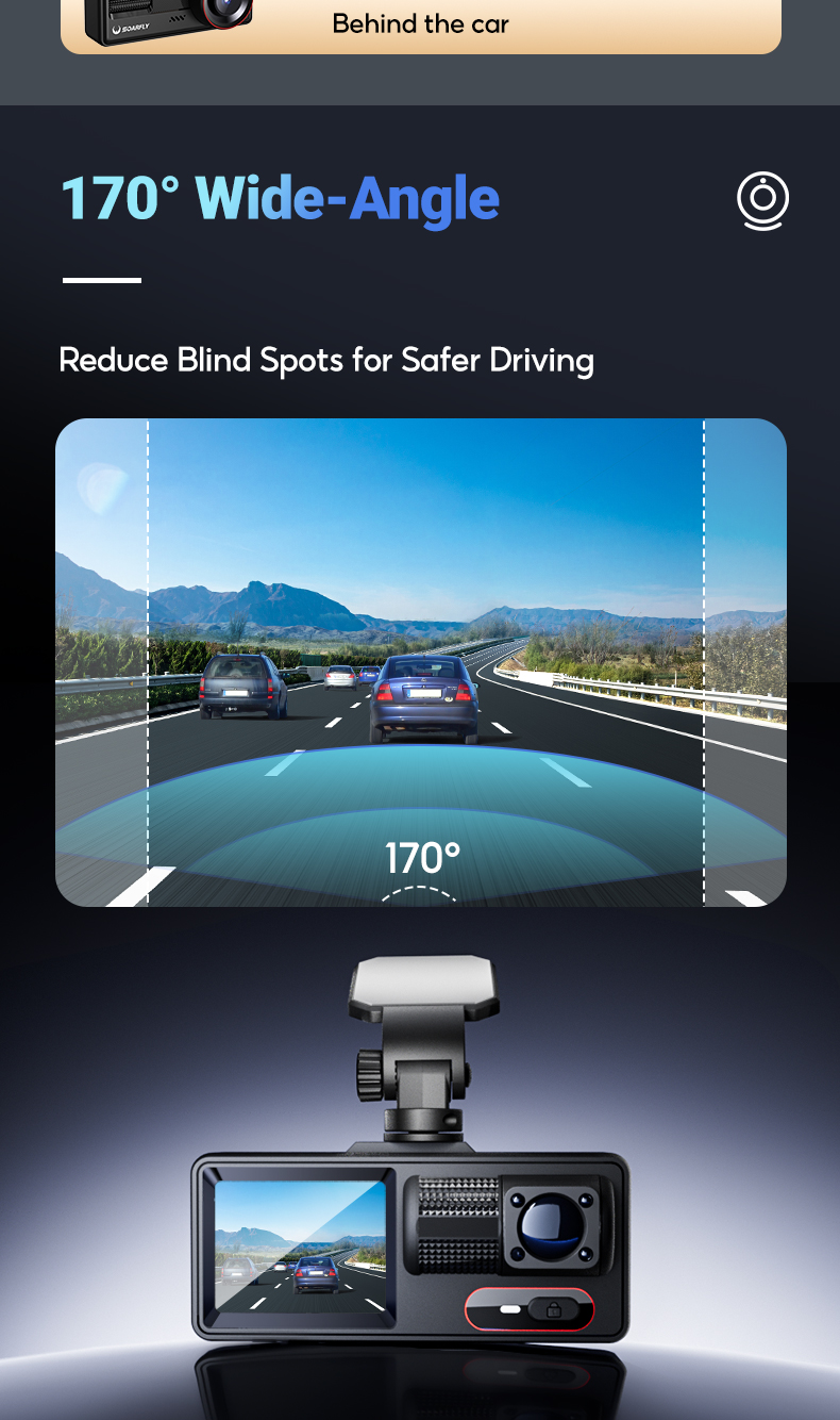SOARFLY Car Recorder WIFI Night Vision 4K Ultra Dual-Channel Dashcam ...