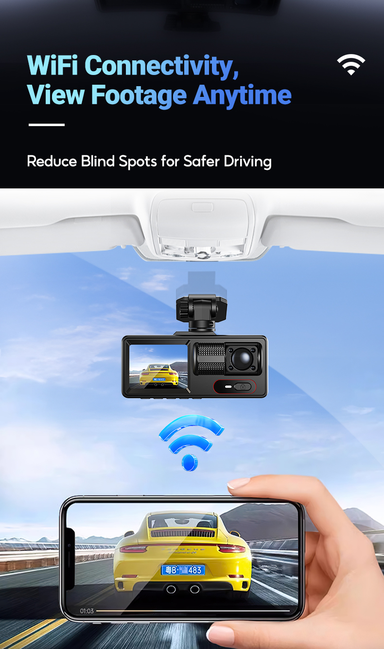 SOARFLY Car Recorder WIFI Night Vision 4K Ultra Dual-Channel Dashcam ...