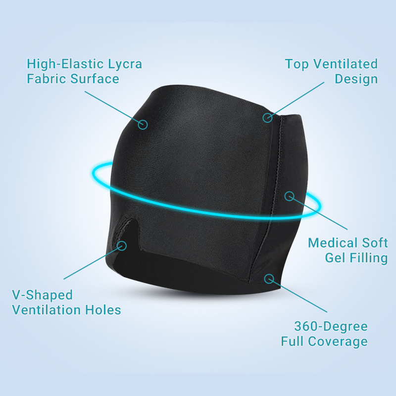 Dual layer Migraine Relief Cap Gel Soothing Headache Hat Ice Pack Mask ...
