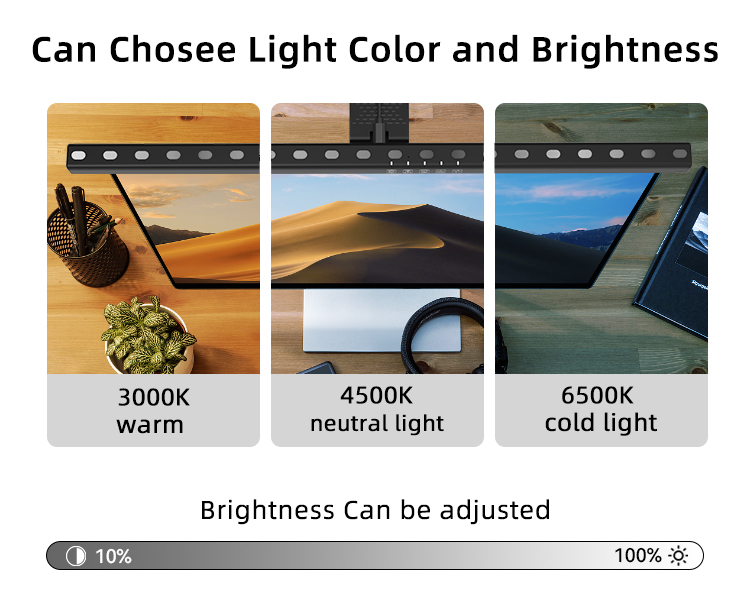 5 Colors Dimmable Monitor Light Bar RGB Lampu Monitor Curved Led Desk ...