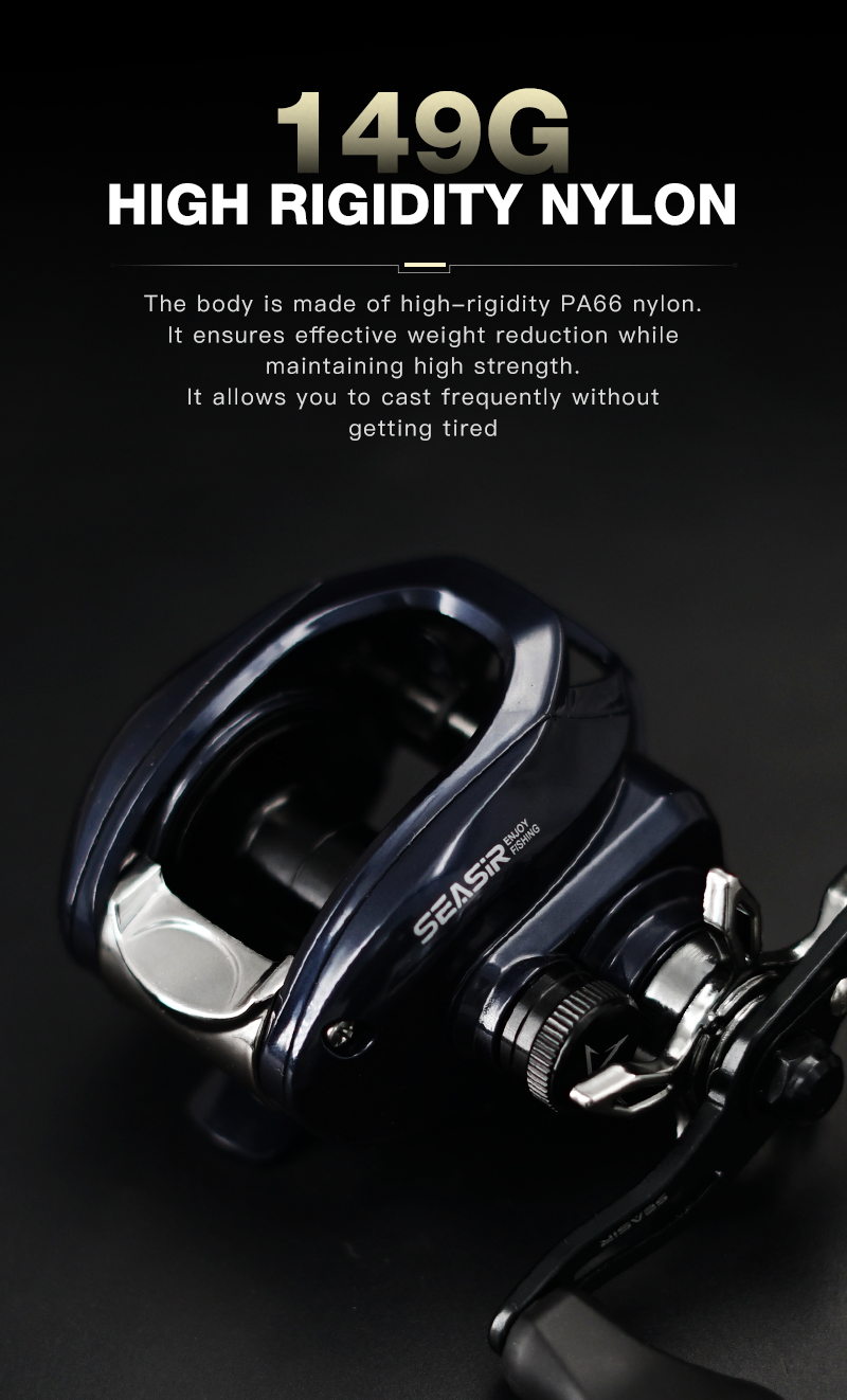 Seasir Vortex Baitcasting Fishing Reel 7.0:1 High Speed Gear Ratio 5 ...