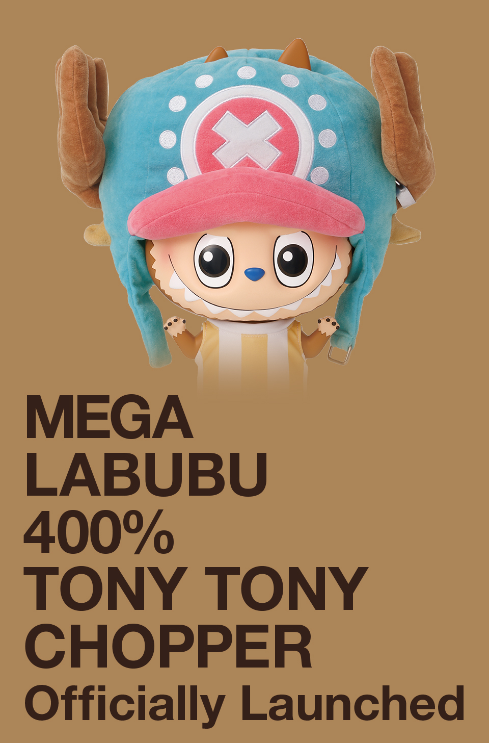 POP MART MEGA LABUBU 400% TONY TONY CHOPPER | Shopee Malaysia