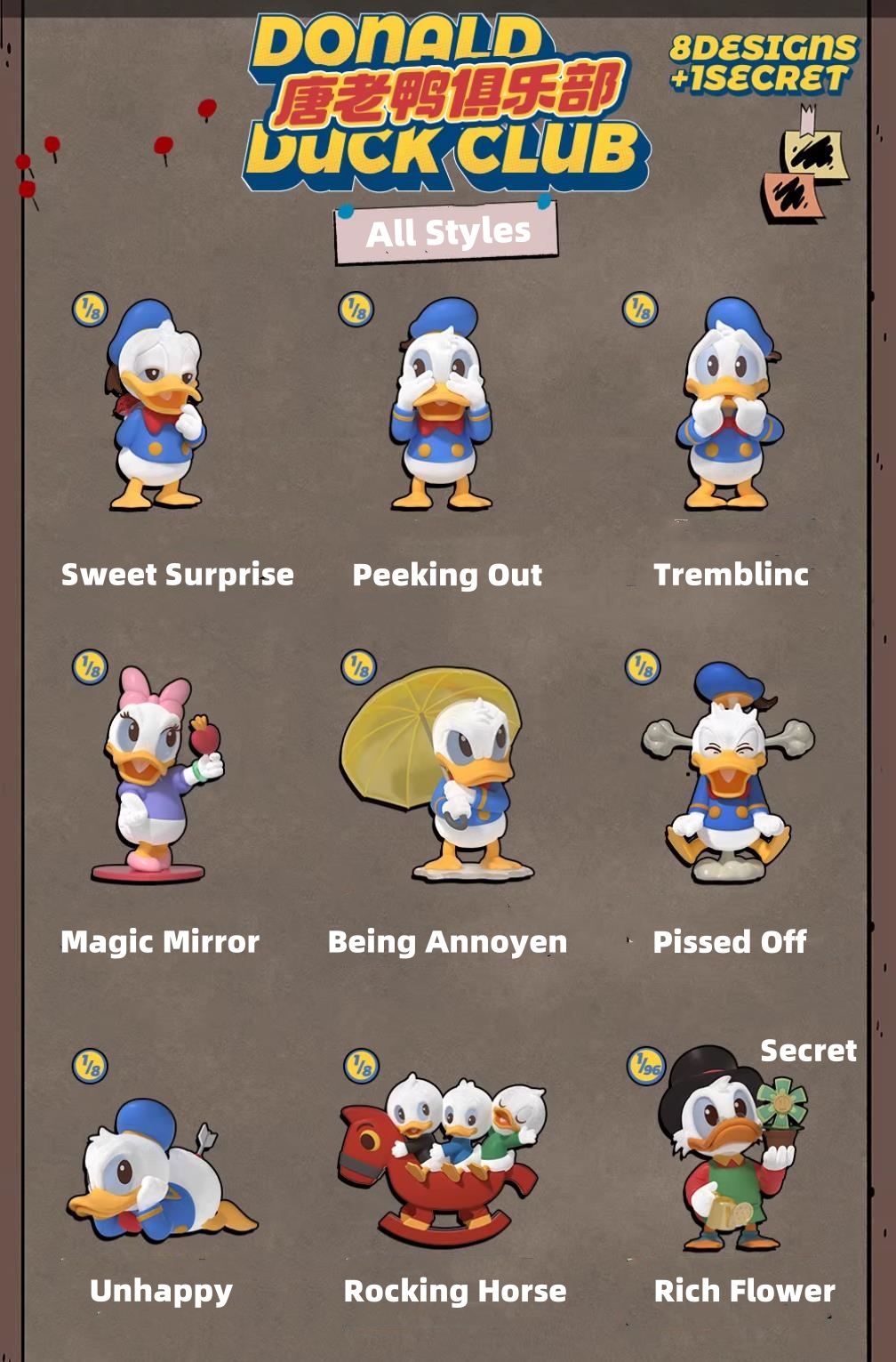 52TOYS 90th Anniversary Donald Duck Club Series Blind Box Toy ...