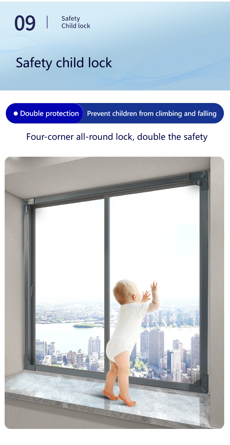 Kyoca (Patented Lock) Magnetic Mosquito Net Adjustable Size Window ...