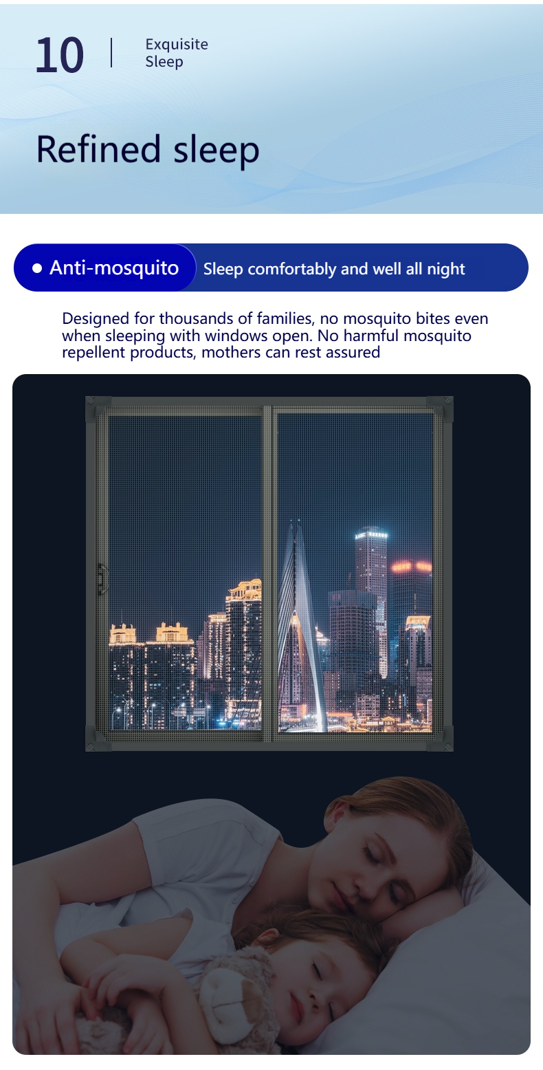 Kyoca (Patented Lock) Magnetic Mosquito Net Adjustable Size Window Screen Strong Magnetic Anti ...