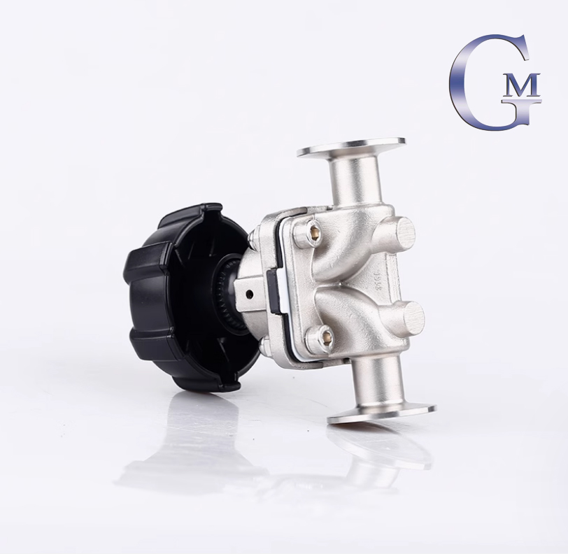 TP316L DN15 to DN50 2 Way Stainless Steel Sanitary Diaphragm Valve Tri ...