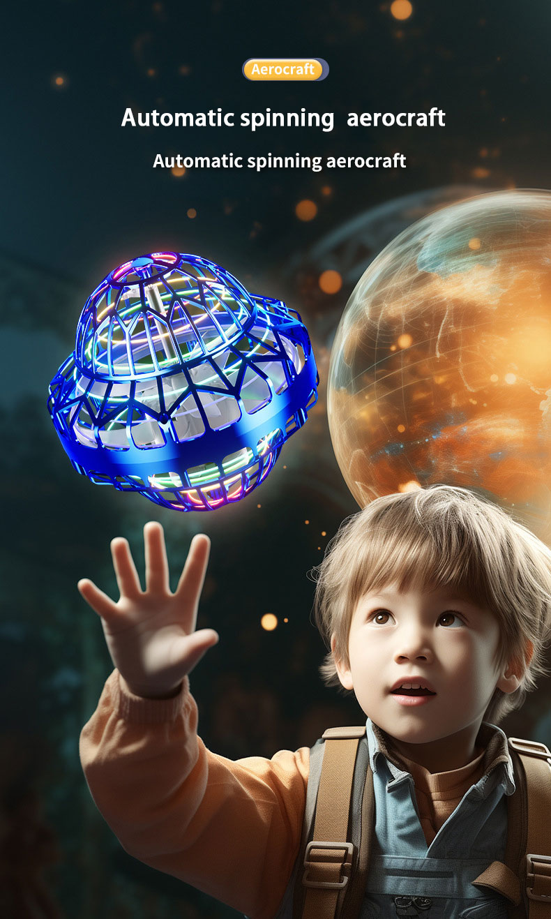 Flying Orb Toys With 360° Rotating Flynova Pro UFO Spinner Boomerang ...