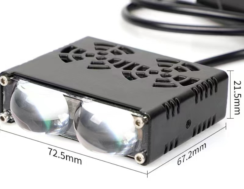 Mini Matrix Laser Headlights For Car Grille Lights Yellow And White LED ...