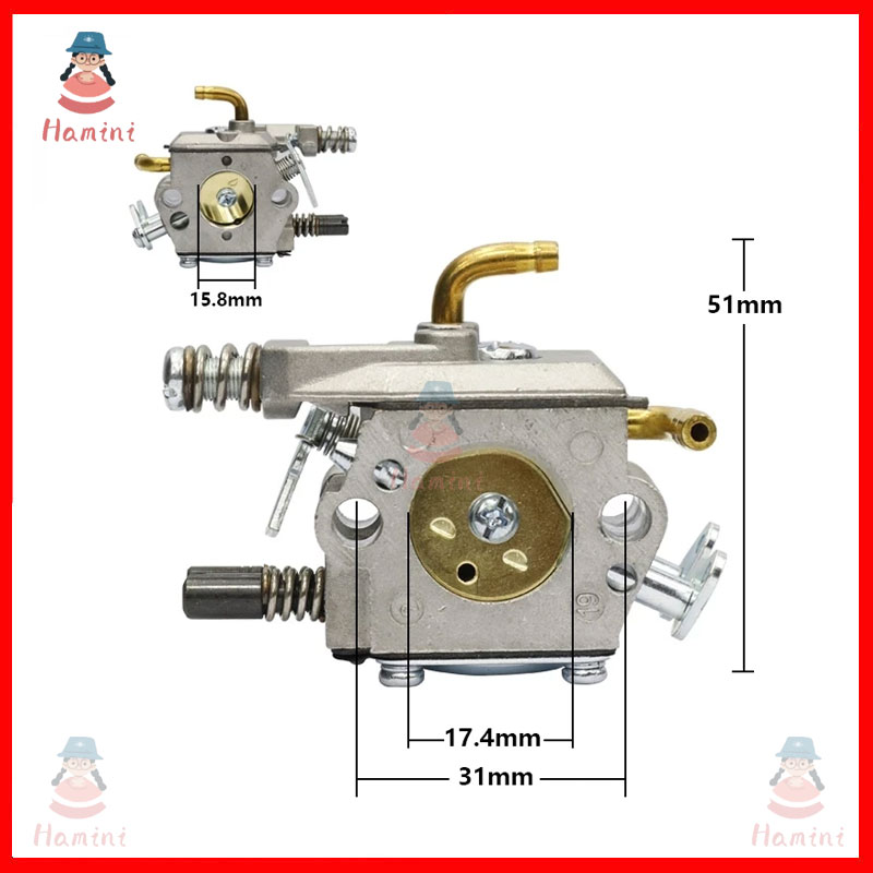 2 Stroke Copper Tube External Oil Bubble Non-Linkage 4500 5200 Carburetor 45CC 52CC Chainsaw ...