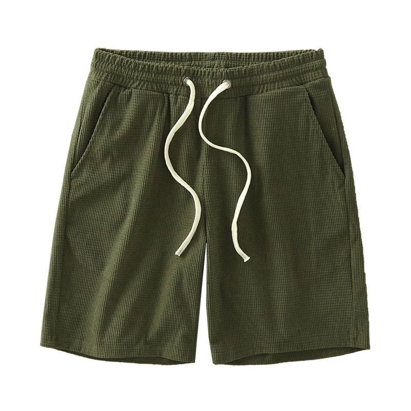 Casual Men Shorts Handsome Short Pants Plain Bermudas with Elastic ...