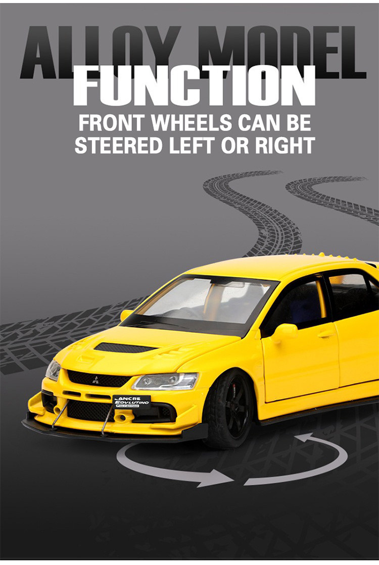 Mitsubishi EVO 9 Lancer Evolution IX 1:32 Alloy Diecast Scale Model Car ...