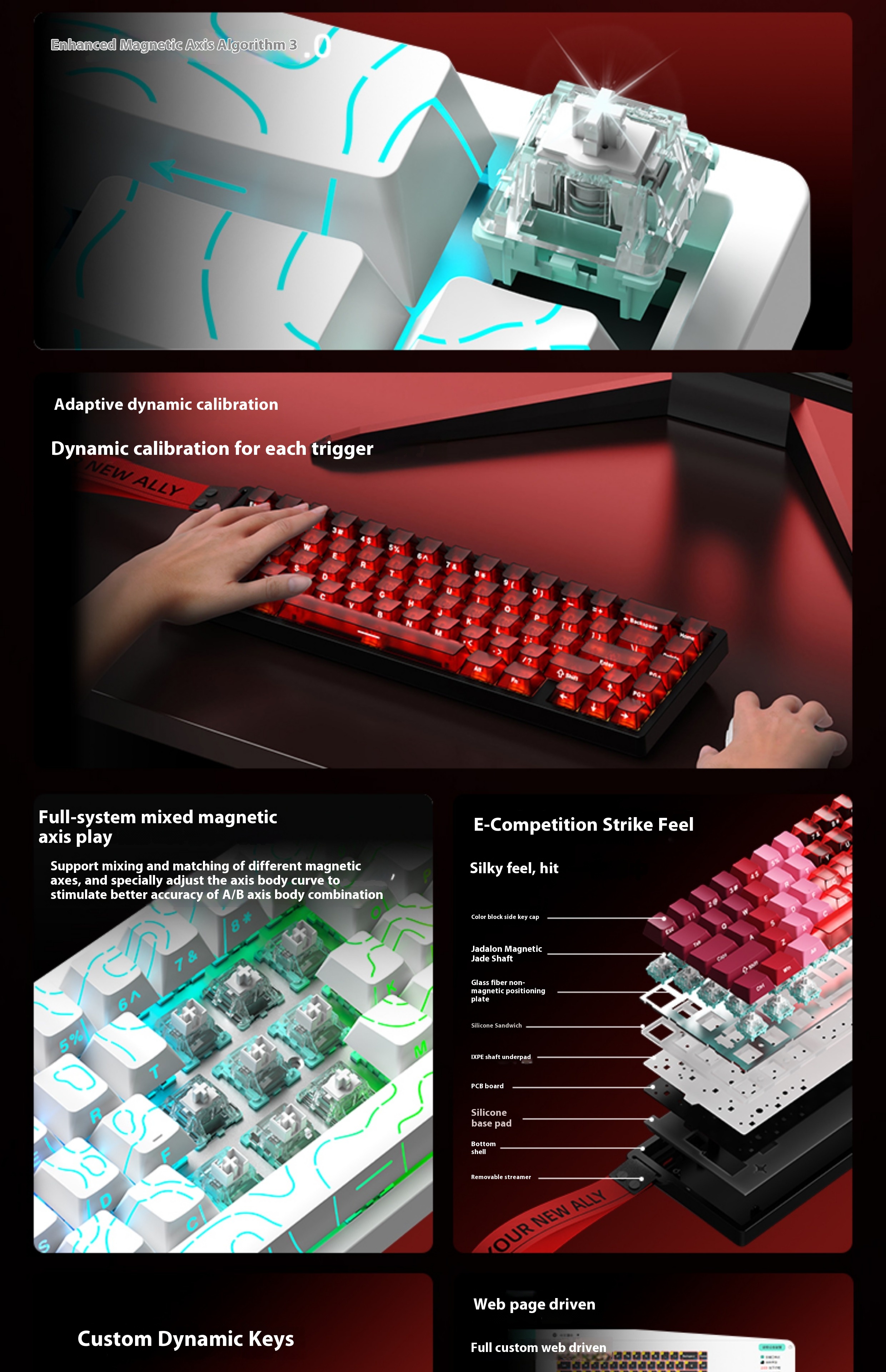 XINMENG Beat68 Magnetic Switch Keyboard Mechanical Keyboard Wireless ...