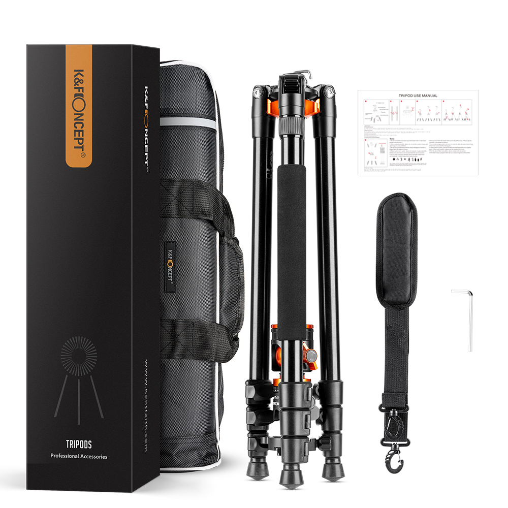 K&F Concept DSLR Camera Tripod Aluminium Camera Tripod with Transverse ...
