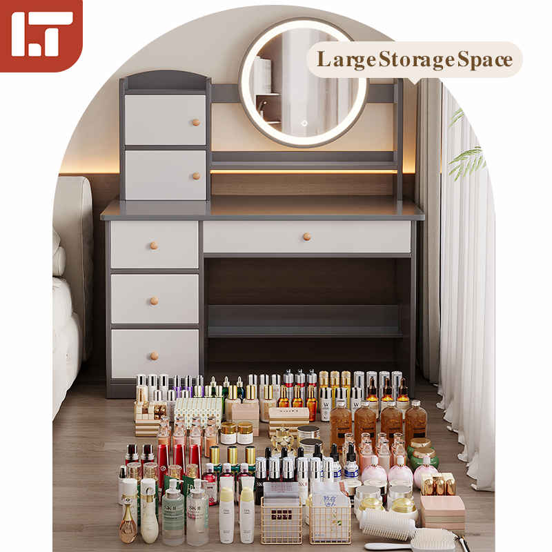 Dressing Table with Mirror Makeup Table Meja Solek Meja Makeup Cosmetic ...